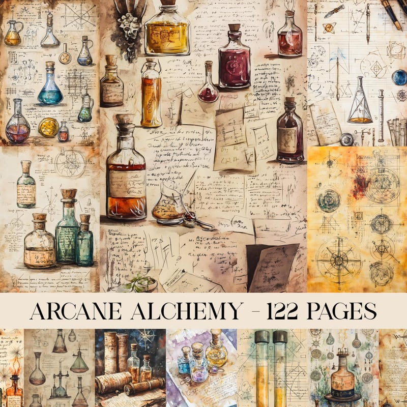 Antique Alchemy Prints - Etsy