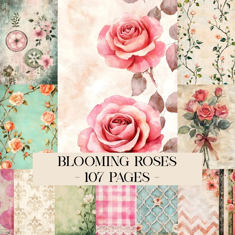 Decorative Journal Pages, Junk Journal Paper Pack, Printable Shabby ...