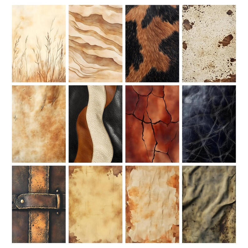 Western Textures Digital Paper, Cowboy Textures Digital Papers, Vintage ...
