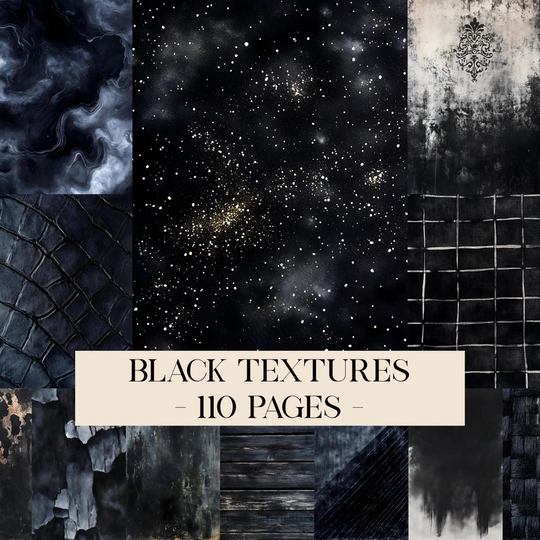 Black Textures Digital Papers, Printable Scrapbook Papers, Scrapbooking ...