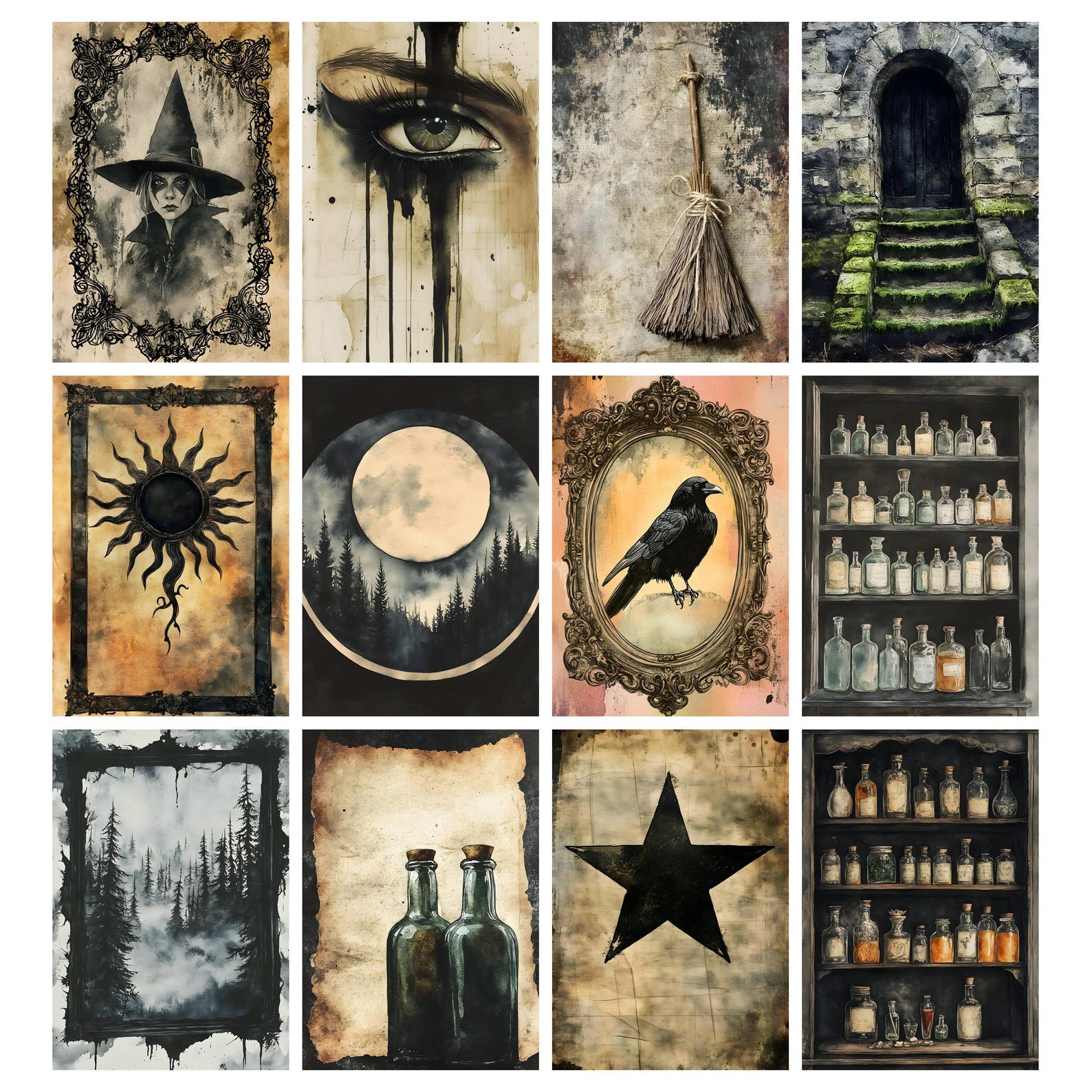 Witch's Hex Pages, Junk Journal Pages, Witchcraft, Occult Pages, Spooky ...