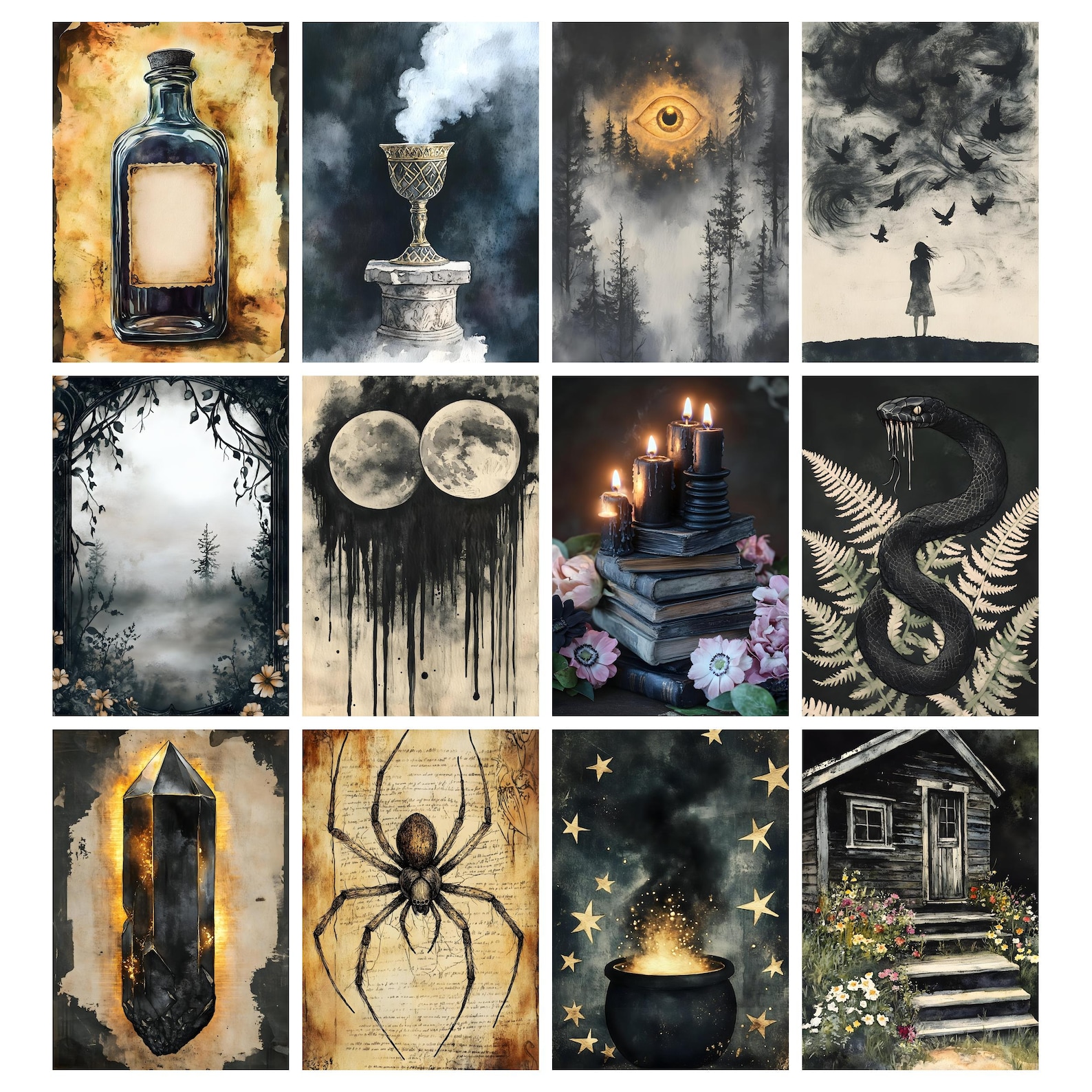 Witch's Hex Pages, Junk Journal Pages, Witchcraft, Occult Pages, Spooky ...