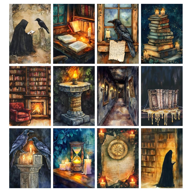 Cursed Library Junk Journal Pages, Printable Journal, Dark Academia ...