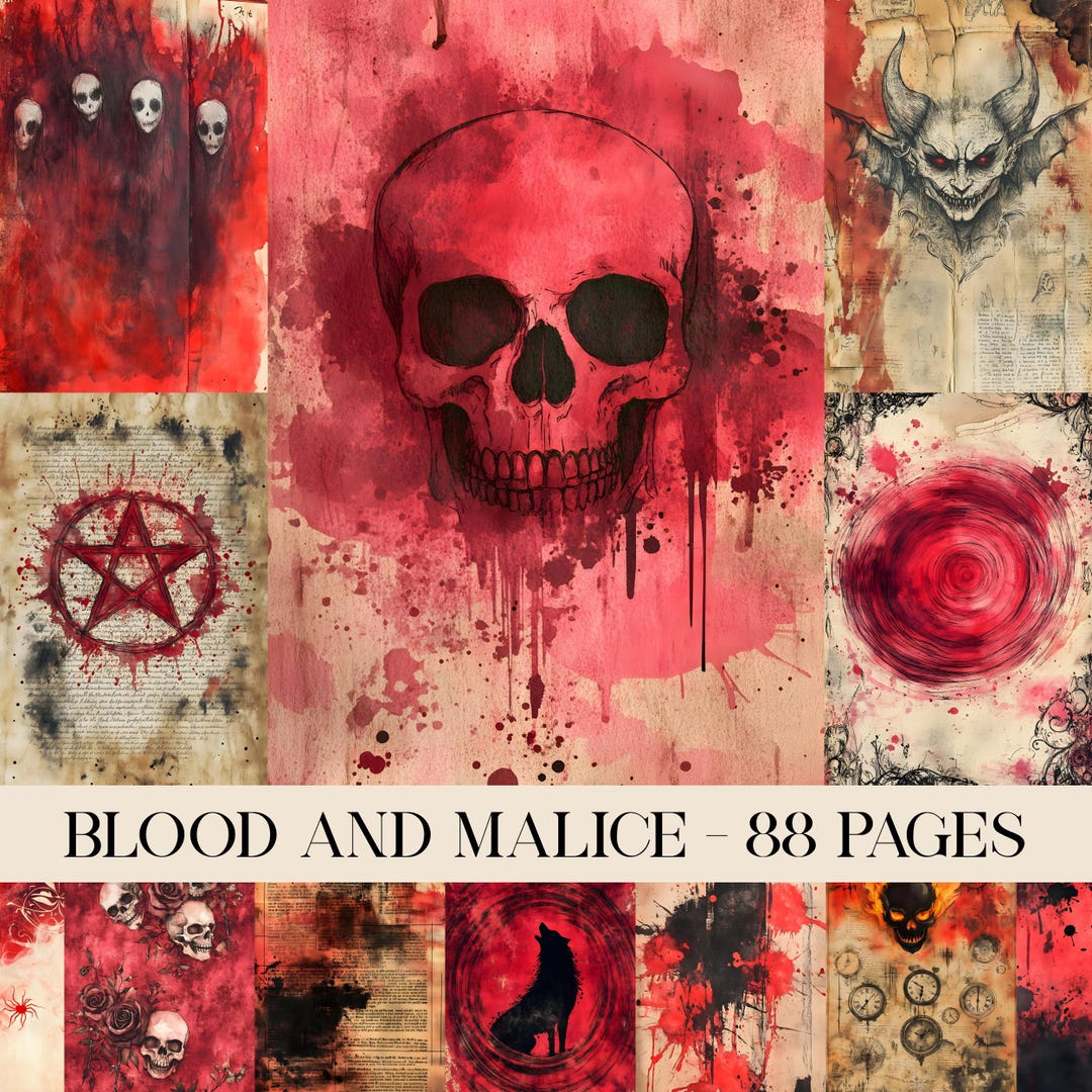 Junk Journal Spooky Halloween Backgrounds Horror Junk Journal Dark ...