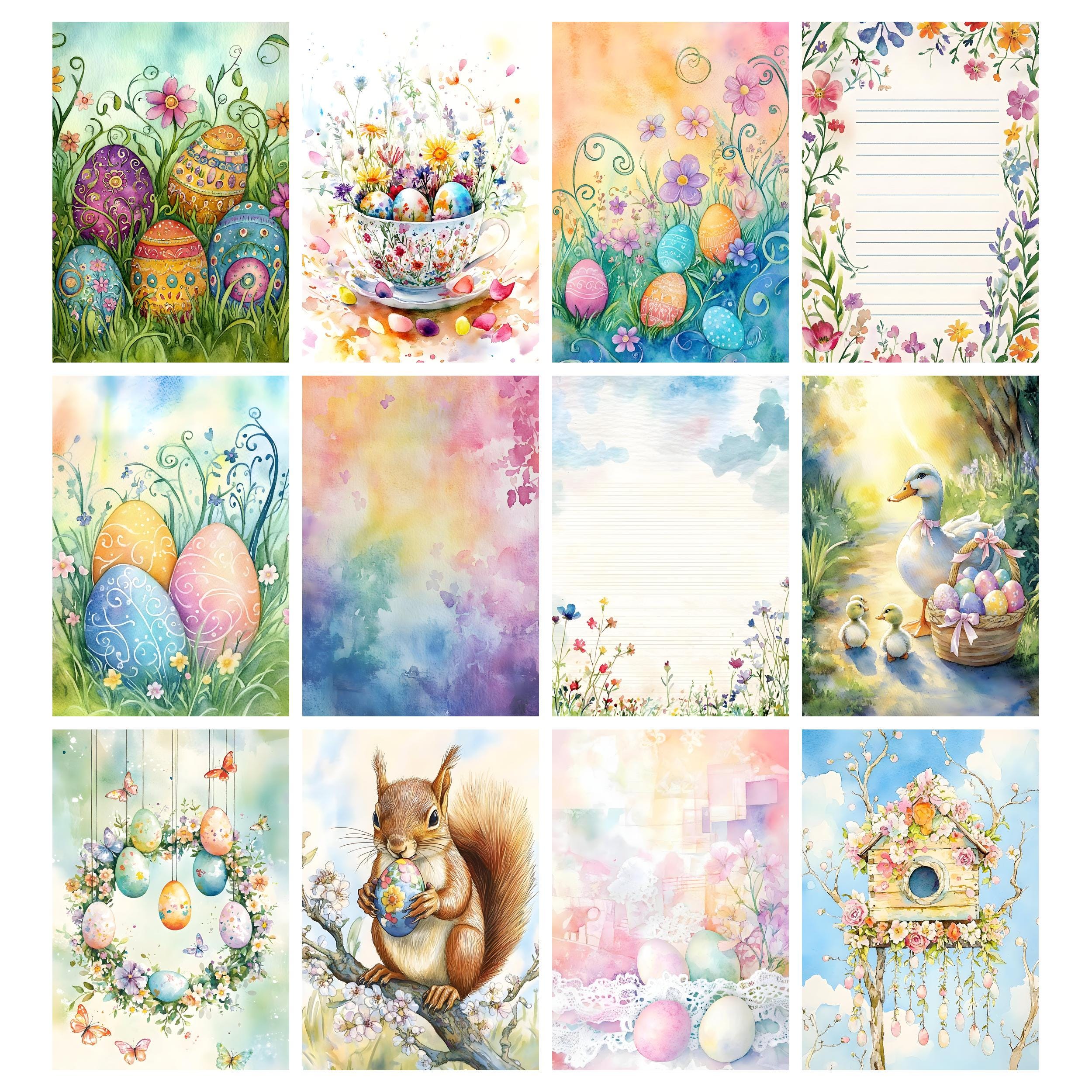 Bunny Hop Junk Journal Printable Easter Egg Digital Download Spring ...