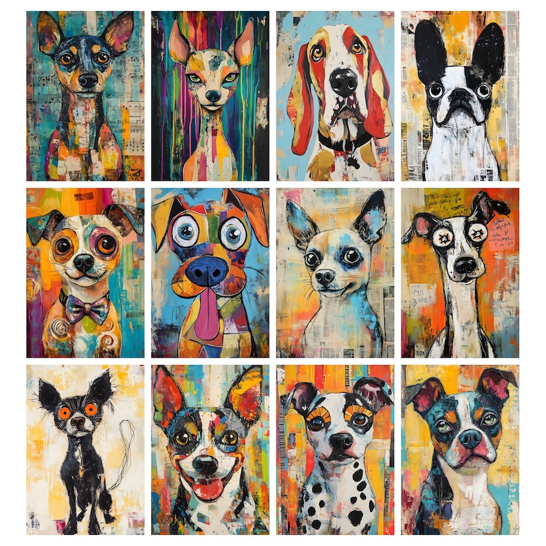 The Muttley Crew Printable Art Pages, Whimsical Digital Papers, Quirky ...