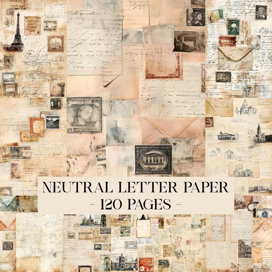 Neutral Vintage Letter Paper, Grungy Papers, Neutral Old Paper, Neutral ...