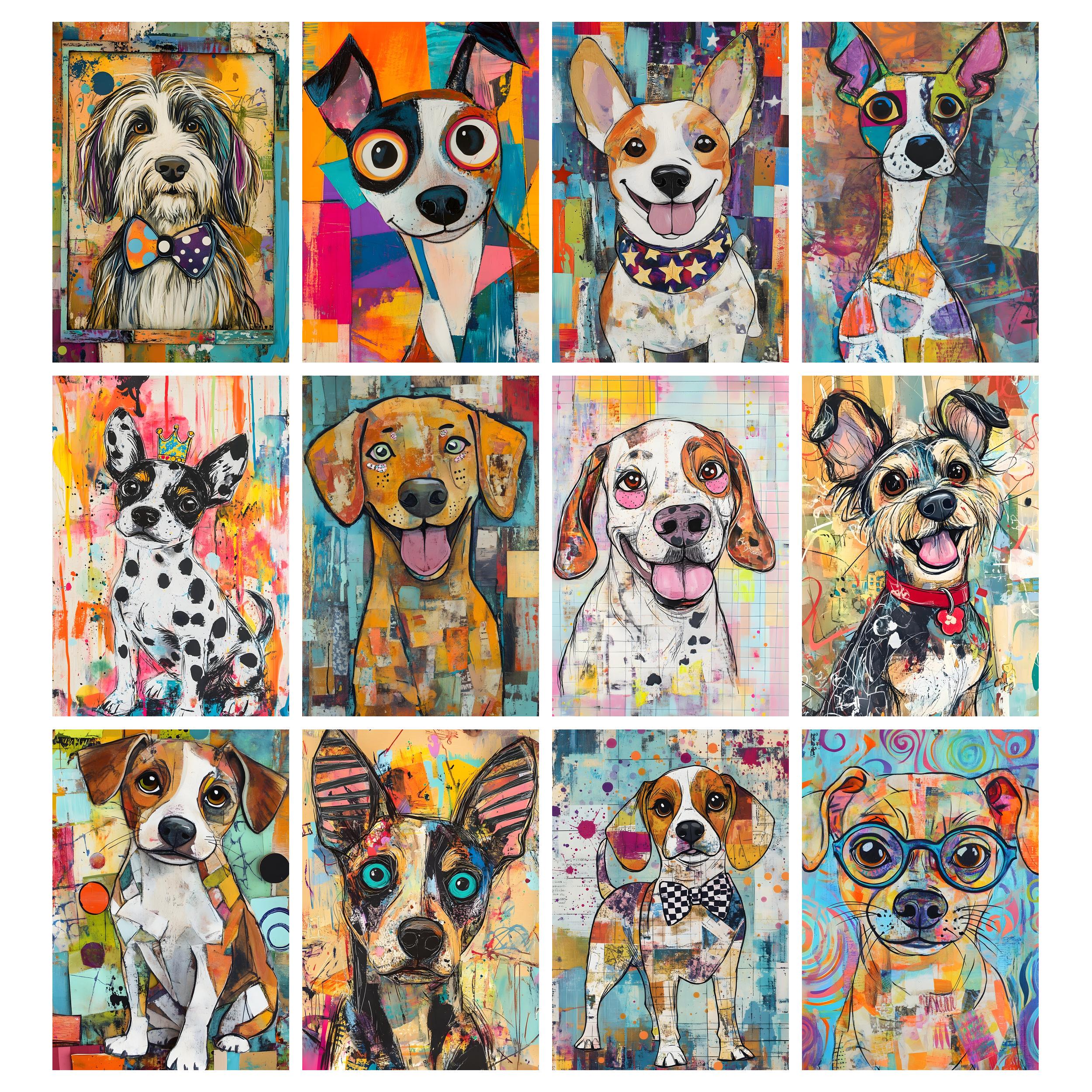 The Muttley Crew Printable Art Pages, Whimsical Digital Papers, Quirky ...