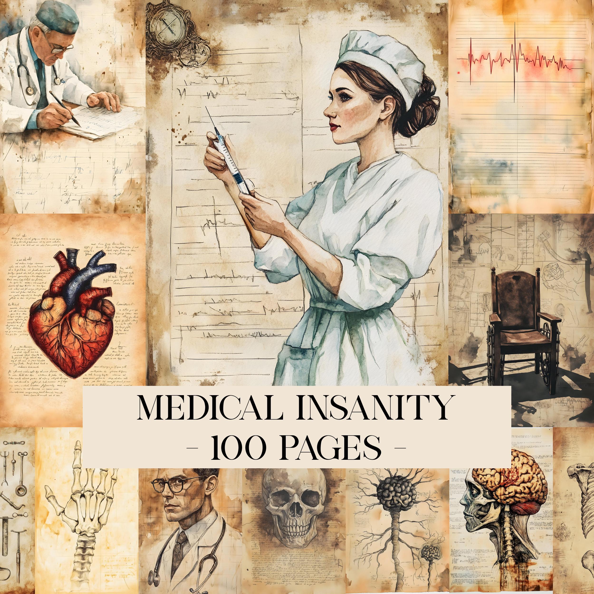 Vintage Medical Junk Journal Kit, Nurse Junk Journal Pages, Medical ...