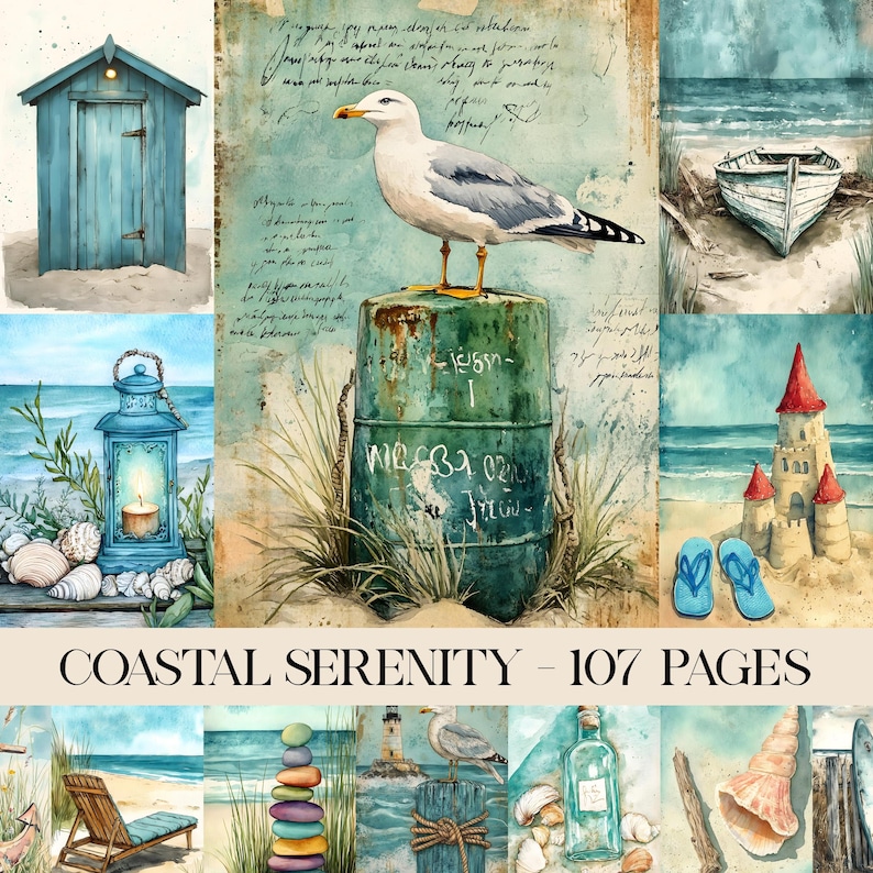 Coastal Serenity Journal Pages, Coastal Journal, Nautical Journal ...
