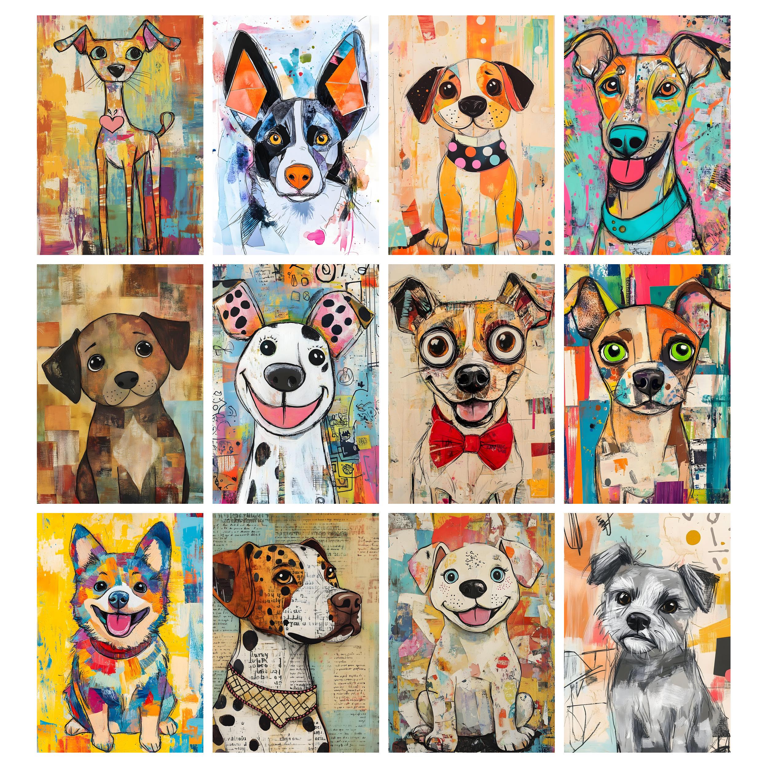 The Muttley Crew Printable Art Pages, Whimsical Digital Papers, Quirky ...