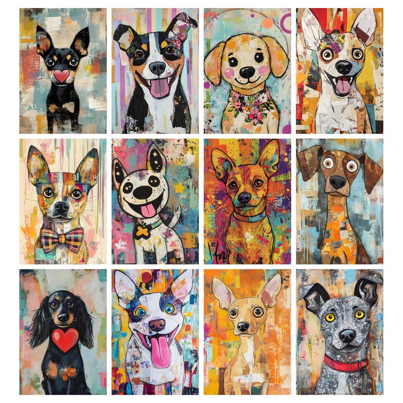 The Muttley Crew Printable Art Pages, Whimsical Digital Papers, Quirky ...
