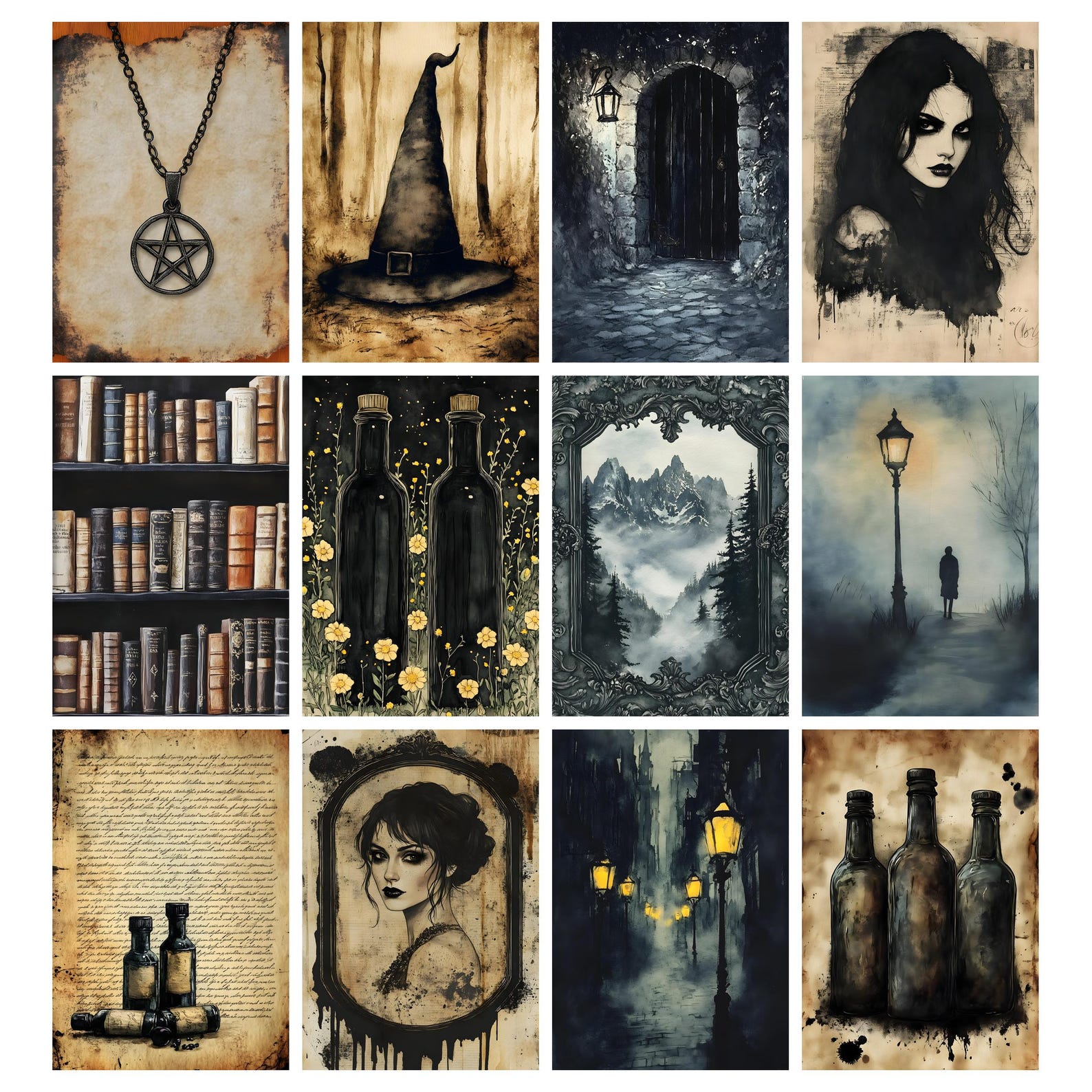 Witch's Hex Pages, Junk Journal Pages, Witchcraft, Occult Pages, Spooky ...
