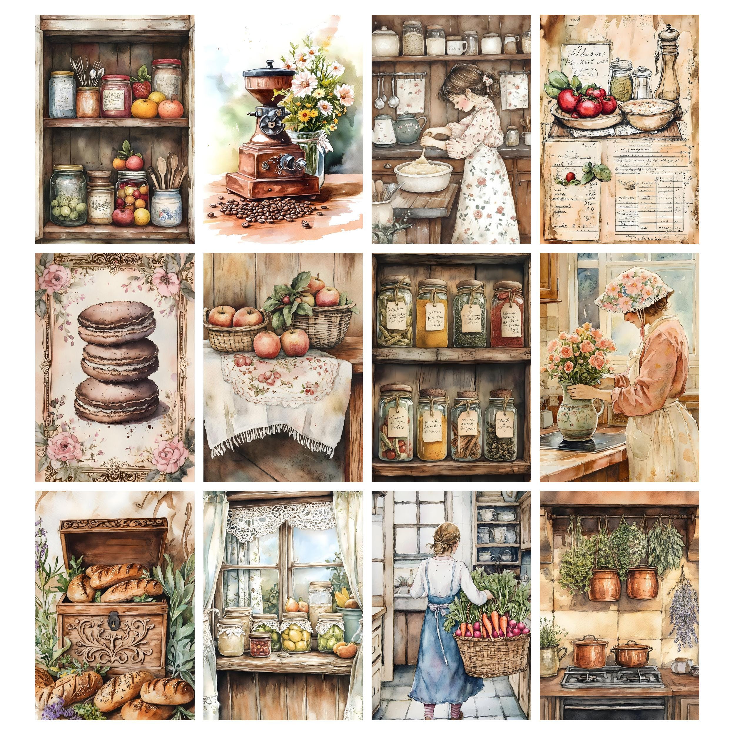 Rustic Farmhouse Kitchen Junk Journal Kit, Farmhouse Journal, Rustic ...