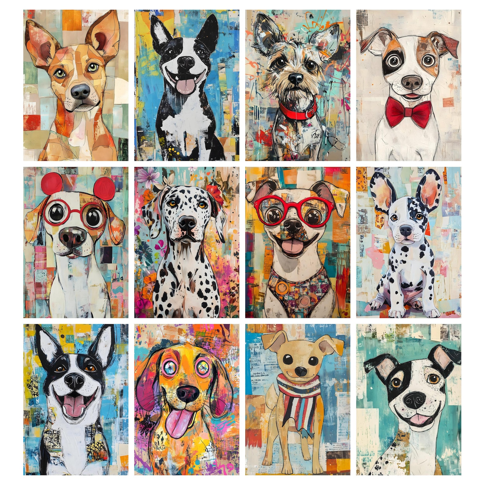 The Muttley Crew Printable Art Pages, Whimsical Digital Papers, Quirky ...