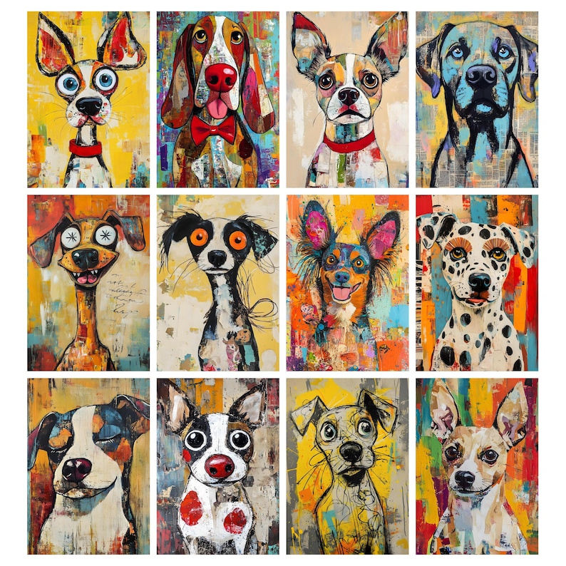 The Muttley Crew Printable Art Pages, Whimsical Digital Papers, Quirky ...