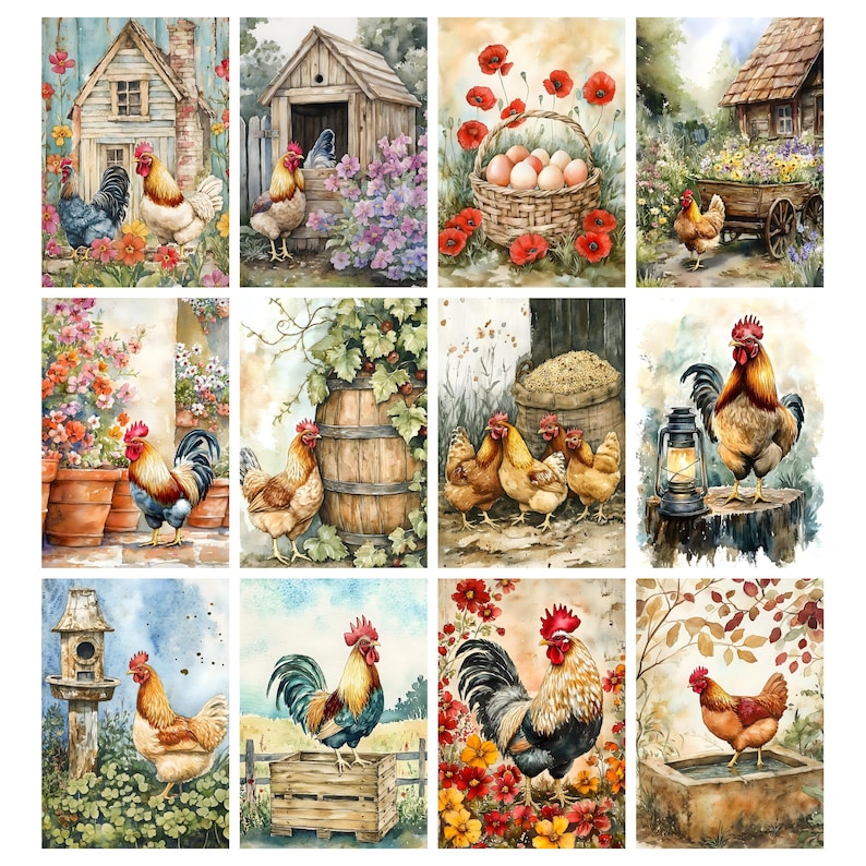 Chicken Coop Junk Journal Kit, Farm Junk Journal Pages, Vintage ...