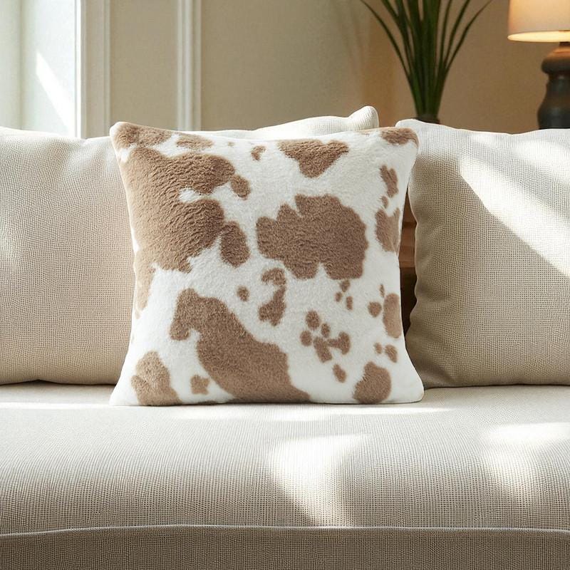 Cow Print Pillow - Etsy