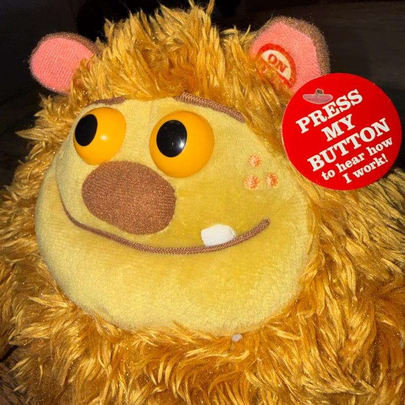 Hallmark Interactive Story Buddy Bigsby Brown Monster Stuffed Animal ...