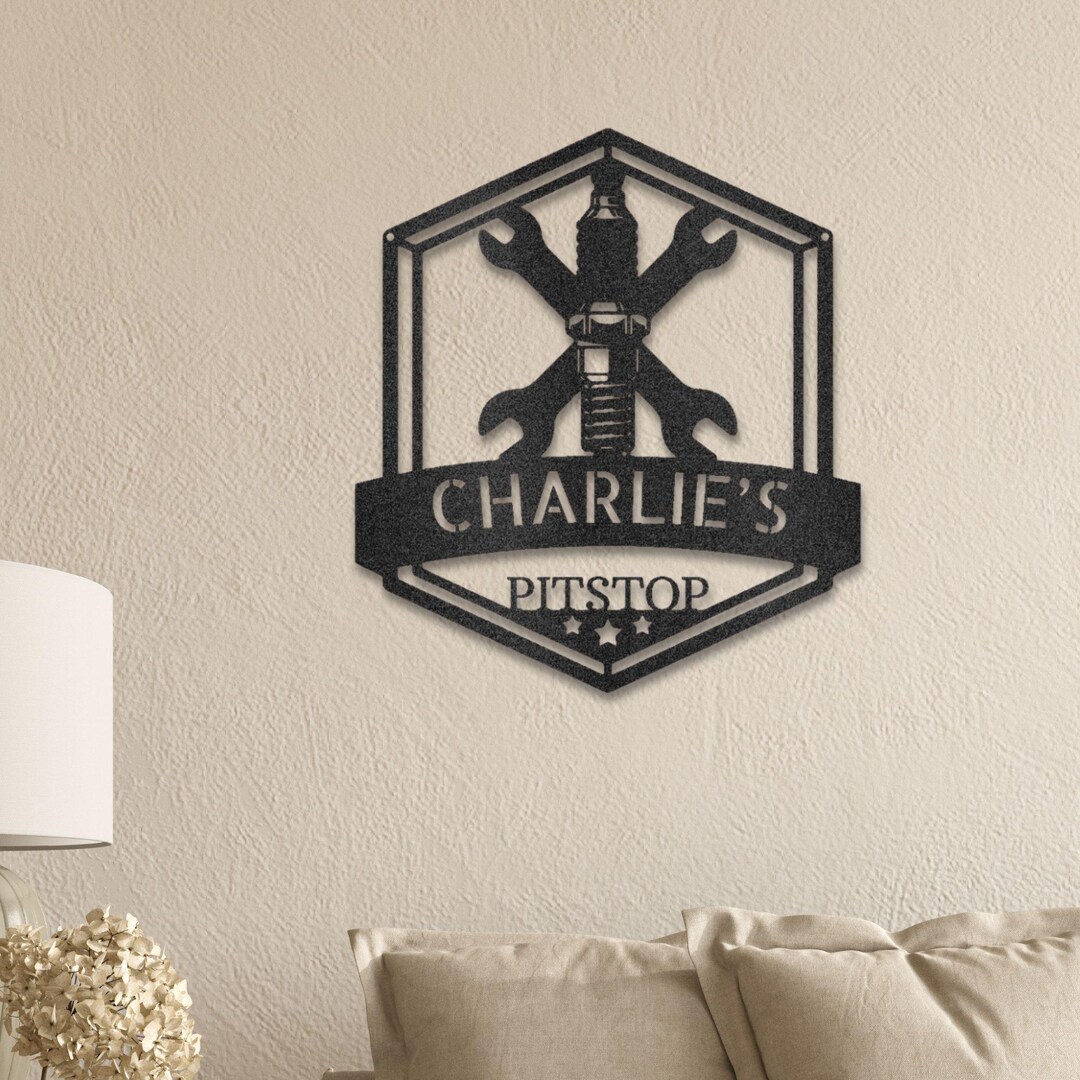 Custom Garage Metal Wall Art, Personalized Mechanic Sign, Auto Repair ...