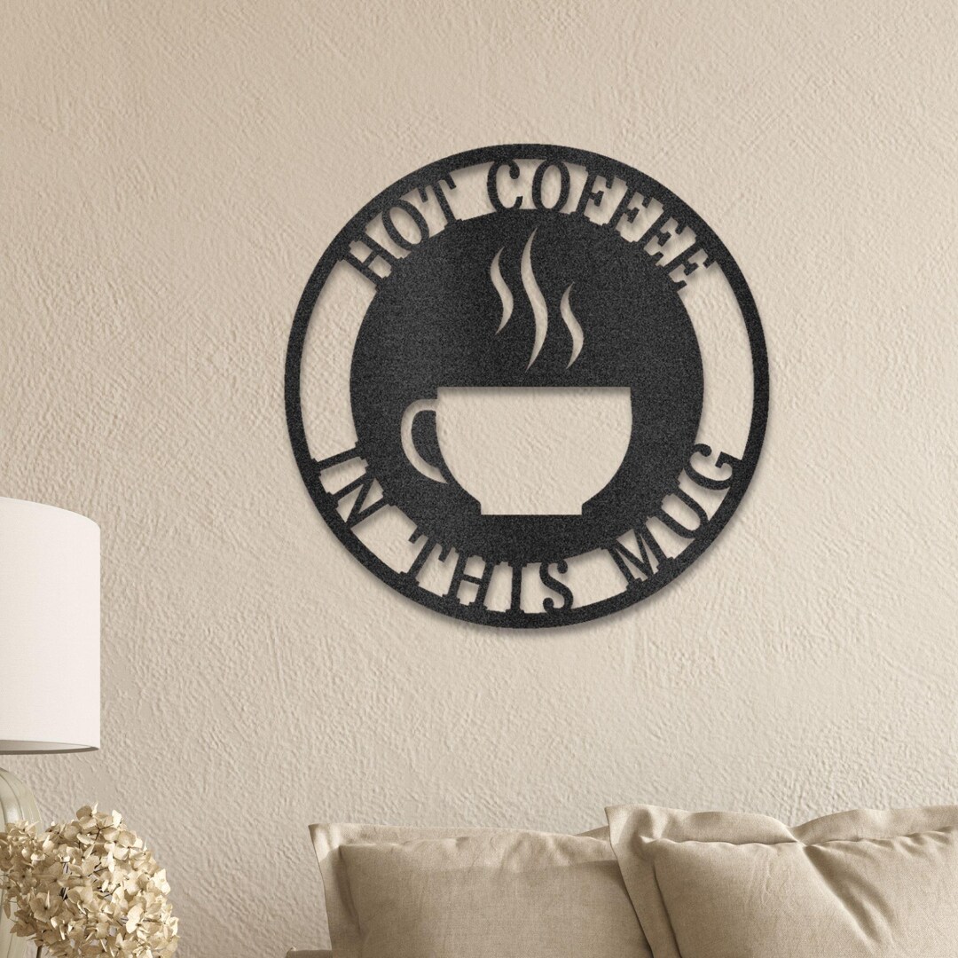 Coffee Haze Custom Metal Wall Art, Personalized Coffee Cup Sign, Rustic ...