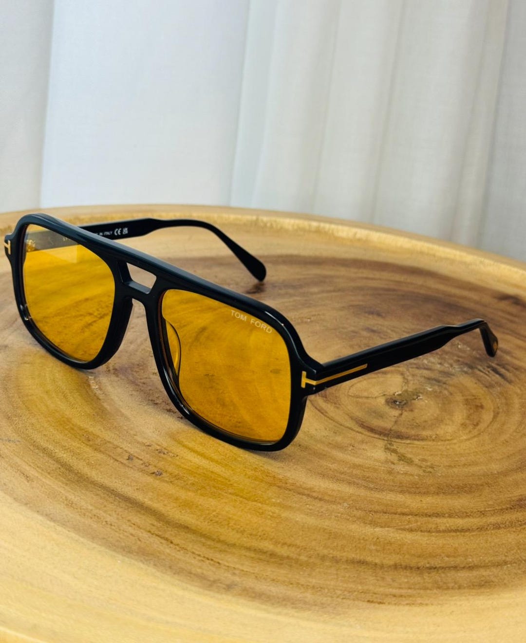Tom Ford Falconer-02 FT0884 01A – Black Frame / Yellow Lens - Etsy