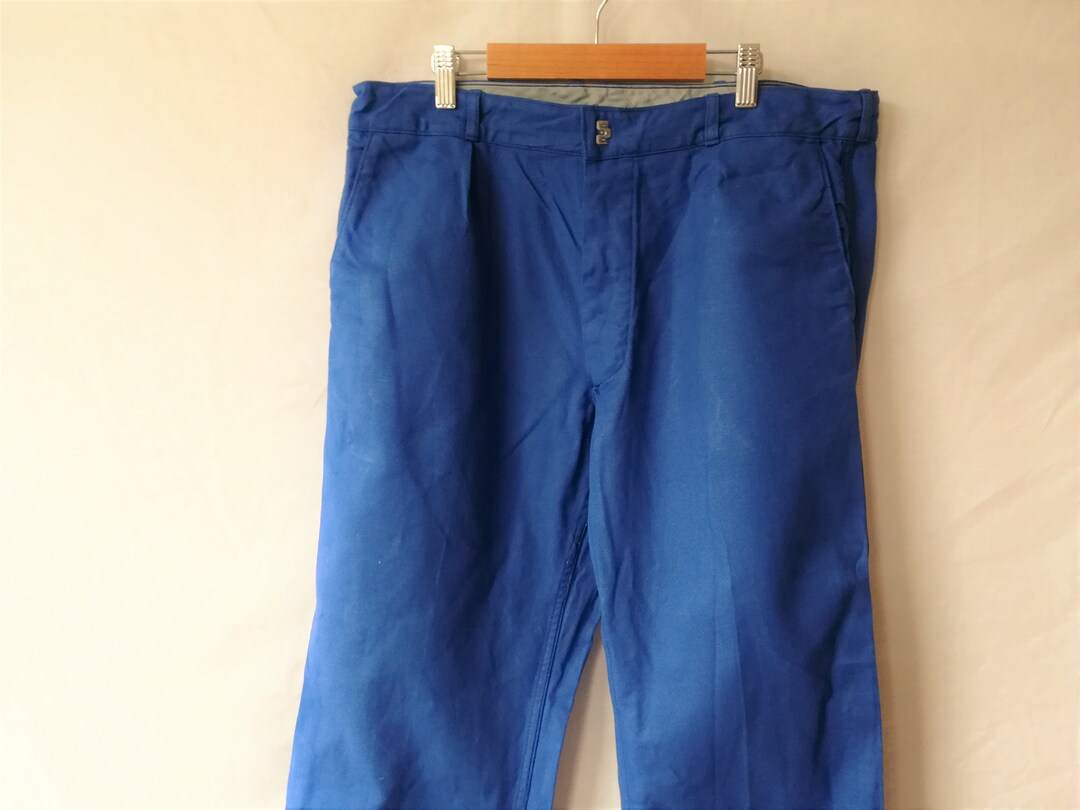 French Workwear Trousers Bleu De Travail Waist 34.5 Blue Sanforized ...