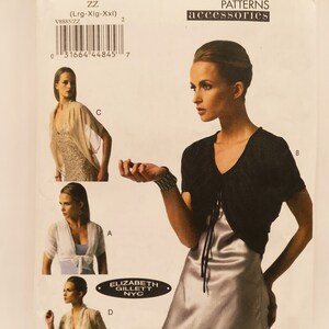 Sewing Pattern for a Bolero Jacket / Shrug, Open Cardigan, Vogue 8885 by Elizabeth Gillett NYC ...