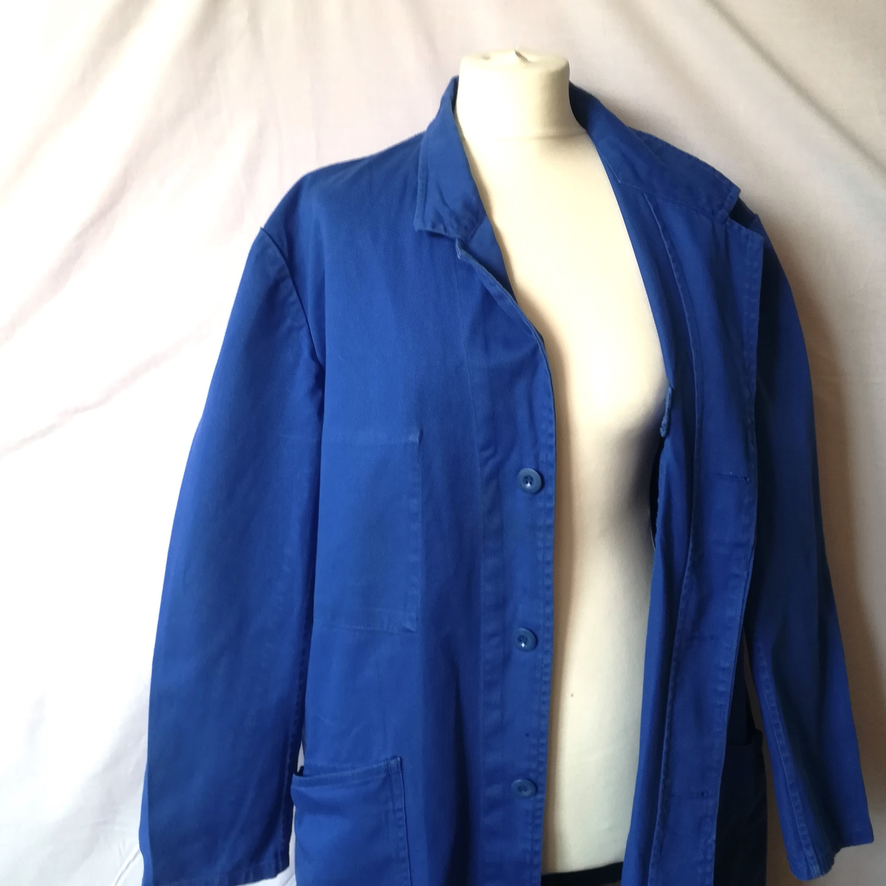 Blue Workwear Jacket German Workwear Coat Indigo Long Jacket Vintage ...