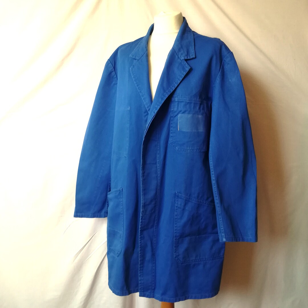 Blue Workwear Jacket German Workwear Coat Indigo Long Jacket Vintage ...