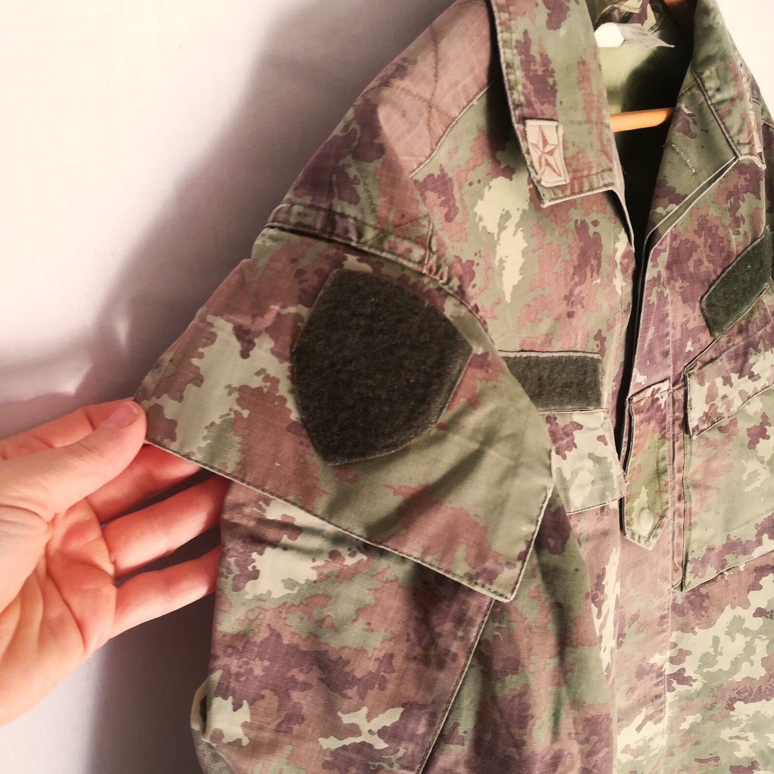 Army Field Shirt Italian Military Vegetato Camouflage Rip Stop Shacket ...