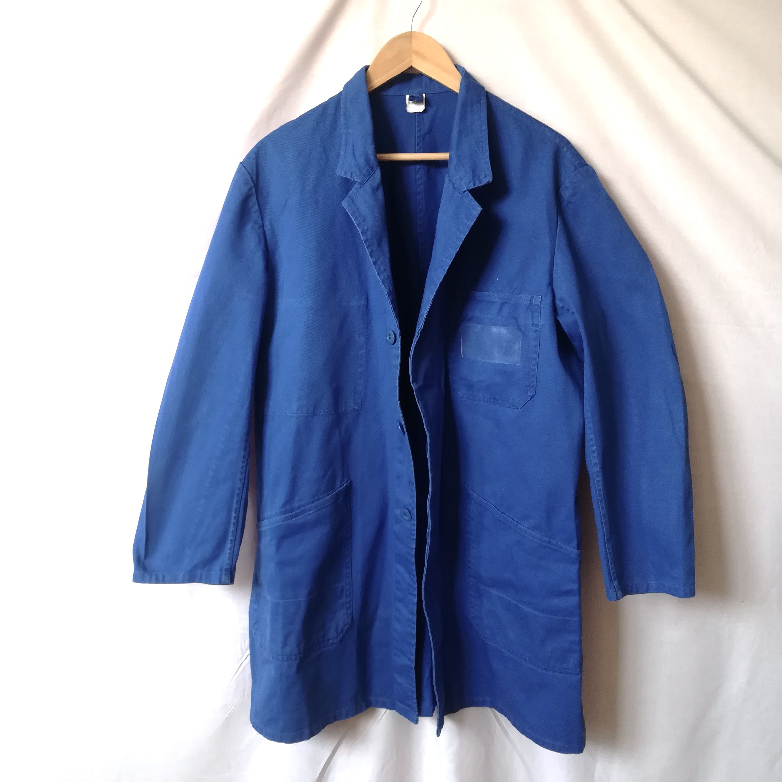 Blue Workwear Jacket German Workwear Coat Indigo Long Jacket Vintage ...