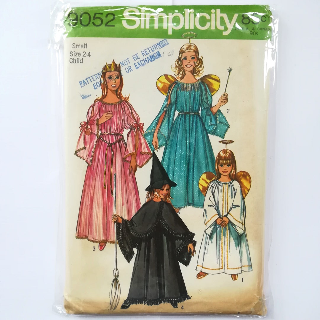 Childrens Sewing Pattern Fairy Witch Costume Princess Angel Fancy Dress ...