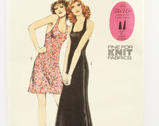 Sewing Pattern Dress Long or Short Square Neck Dress Pattern Size 8 ...