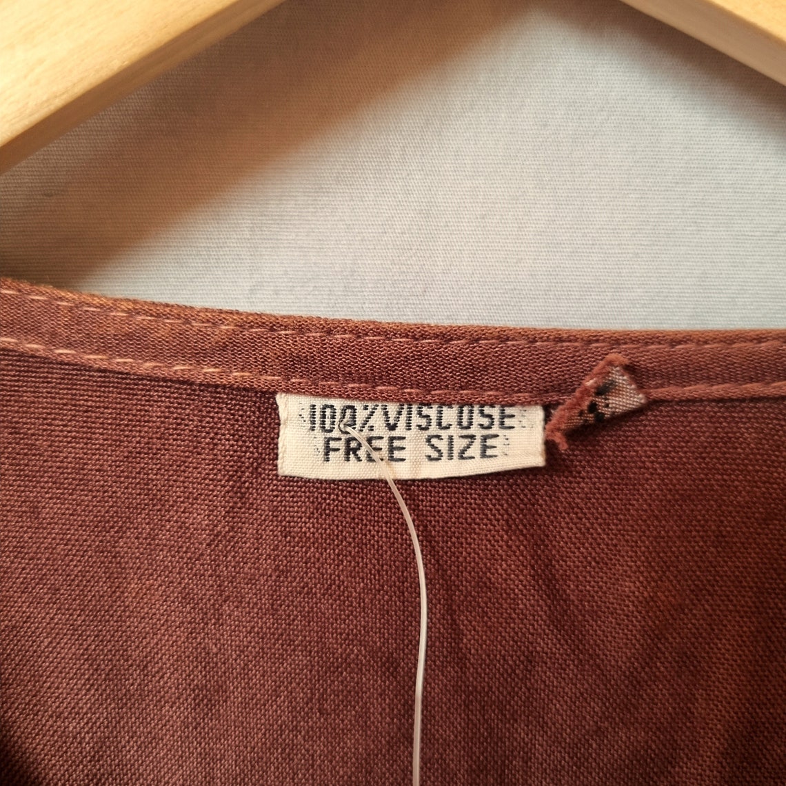 90s Grunge Boho Blouse Brown Top Velvet Embroidery Size Xsmall Xxsmall ...