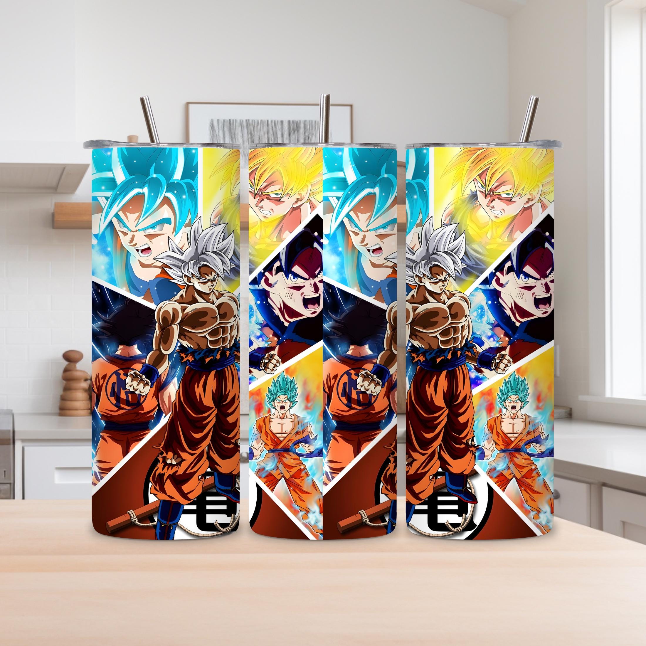 Dragon Ball Goku Tumbler Wrap 20oz Skinny Sublimation Design - Etsy