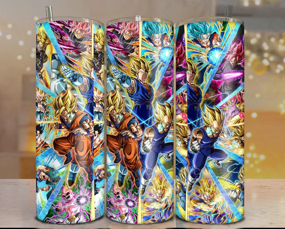Dragon Ball Z Tumbler Wrap: Goku & Vegeta Anime PNG (digital Download ...