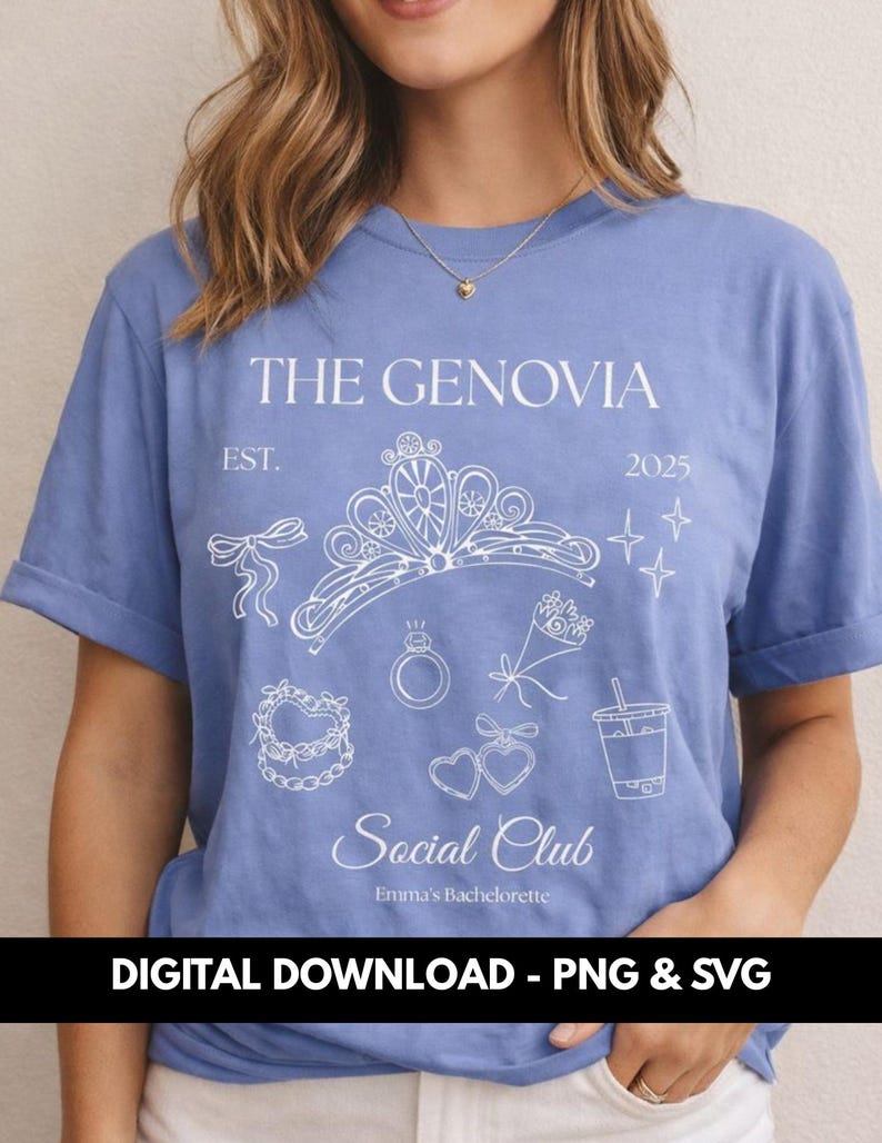 Princess Diaries Bachelorette PNG SVG, Genovia Social Club ...