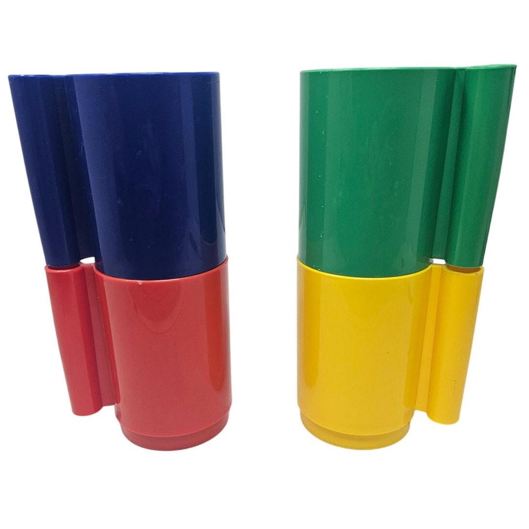 Vintage 70s Vintage 4 Ingrid Chicago Plastic Stacking Cups Set Modern ...
