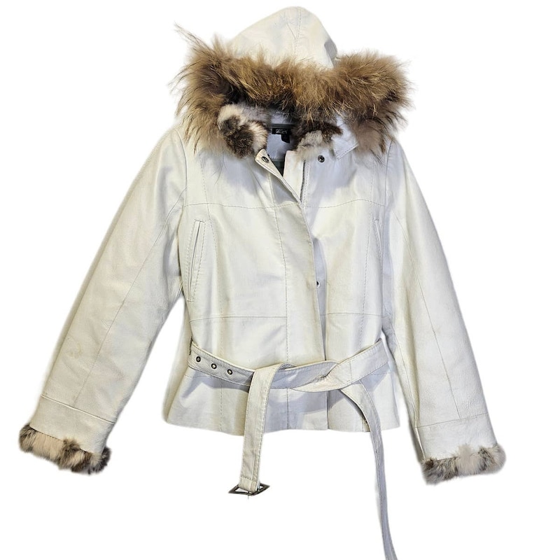 Y2k Jacket With Fur Hood - Etsy