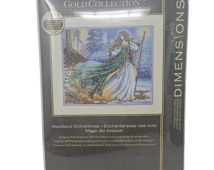 NEW Dimensions Gold Collection Woodland Enchantress Cross Stitch Kit ...