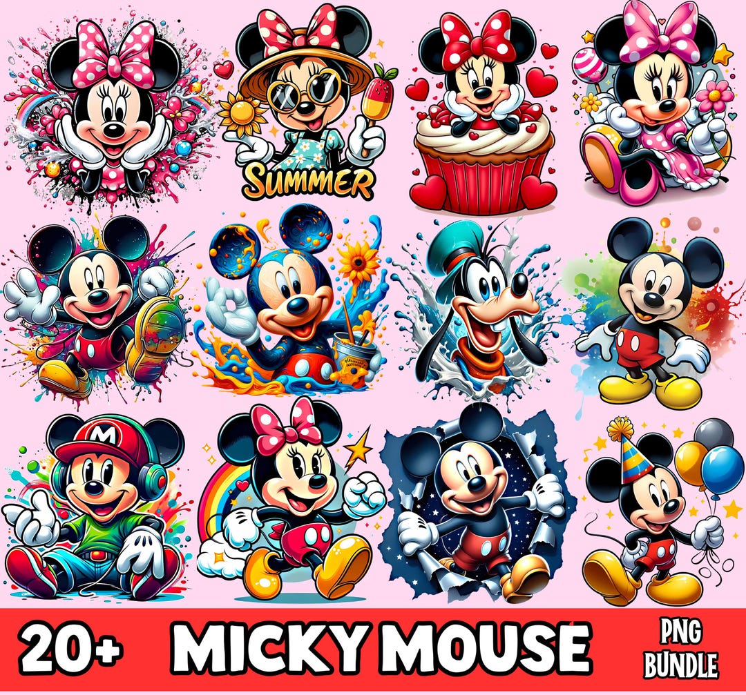 Mickey Mouse & Friends Best PNG Bundle, Mickey Mouse PNG Cartoon ...
