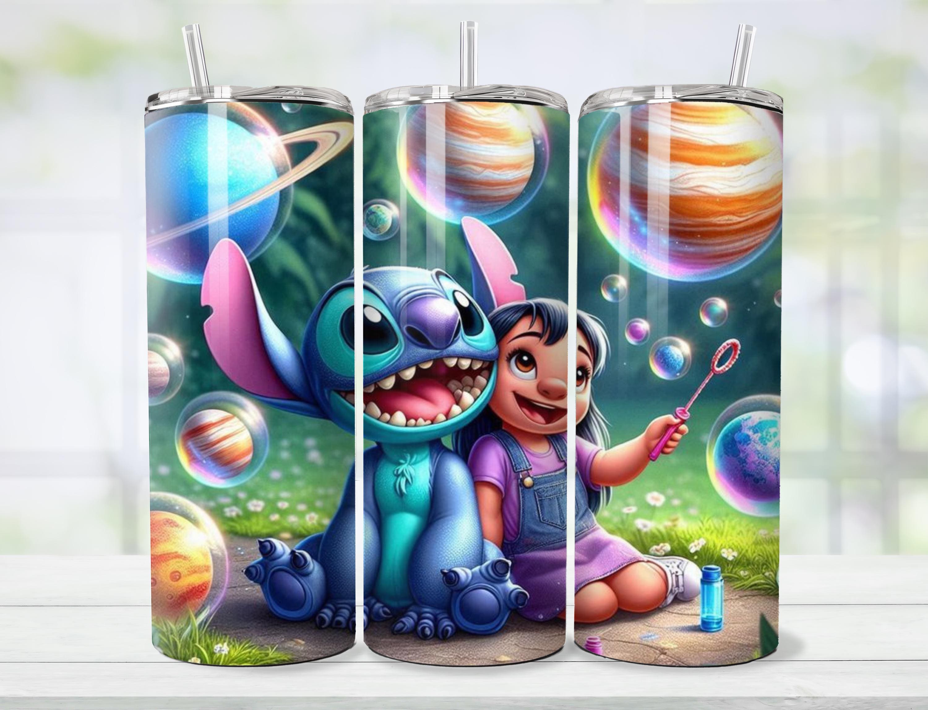 Stitch Tumbler Wrap Png Bundle, 3D Inflated Stitch Tumbler Design PNG ...