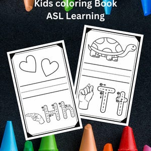 ASL Alphabet Coloring Book | Sign Language Learning (PDF) - Etsy