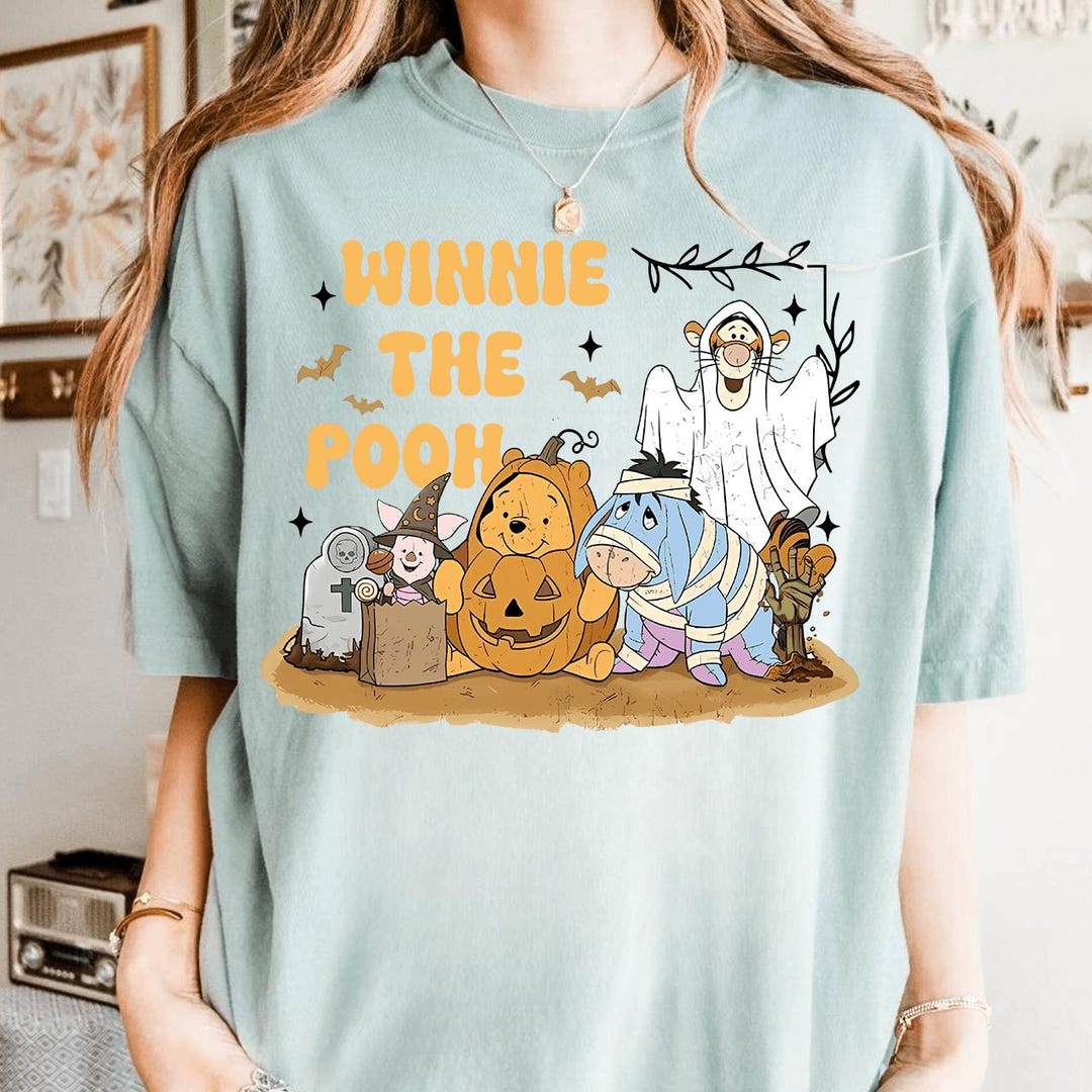 Winnie the Pooh Halloween Png, Disney Pumpkin Trick or Treat Tee ...
