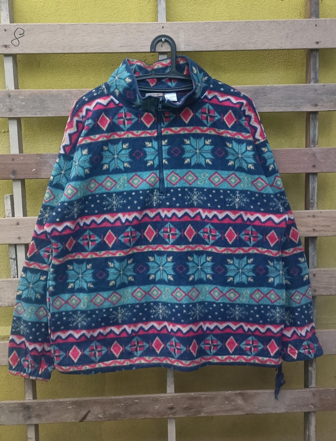 Vintage Union Made Phantom WRAP Fleece Jacket Multicolour Free Size - Etsy