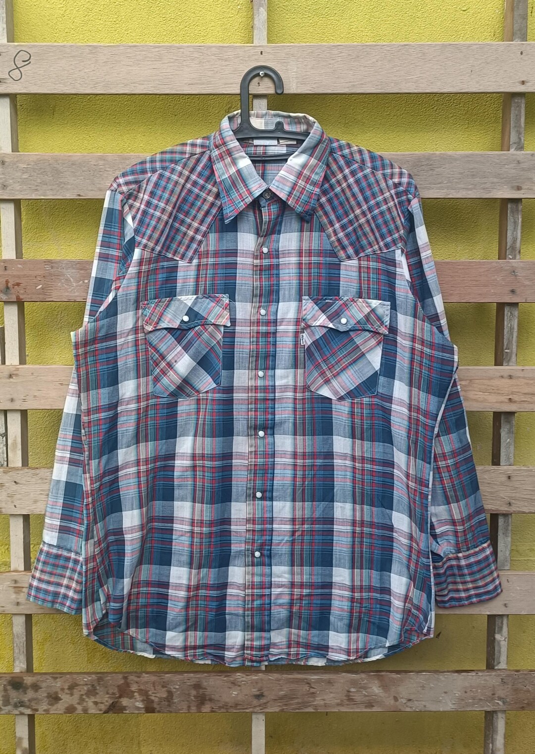 Vintage 70s Levi's Shirt Button Ups Nice Design Large Size - Etsy