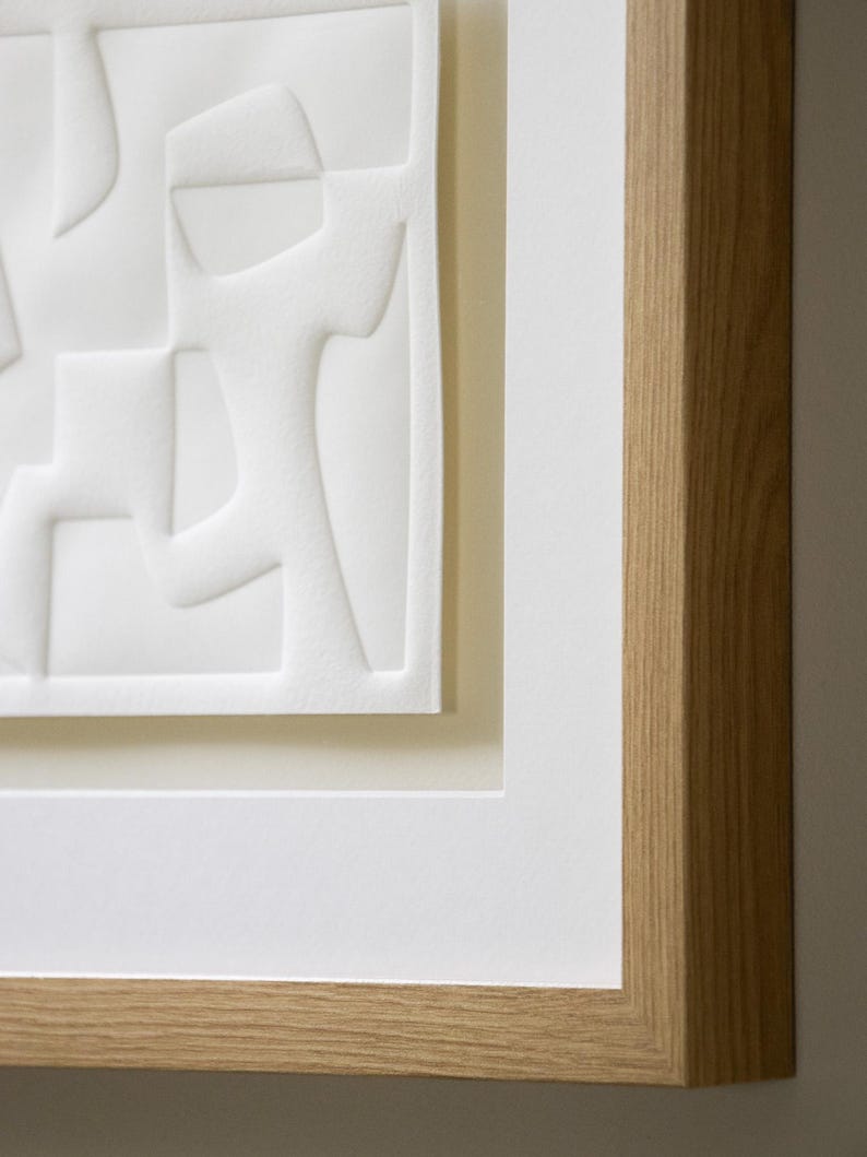 Abstract Blind Embossed Print – Handmade Textured Cotton Paper Art ...