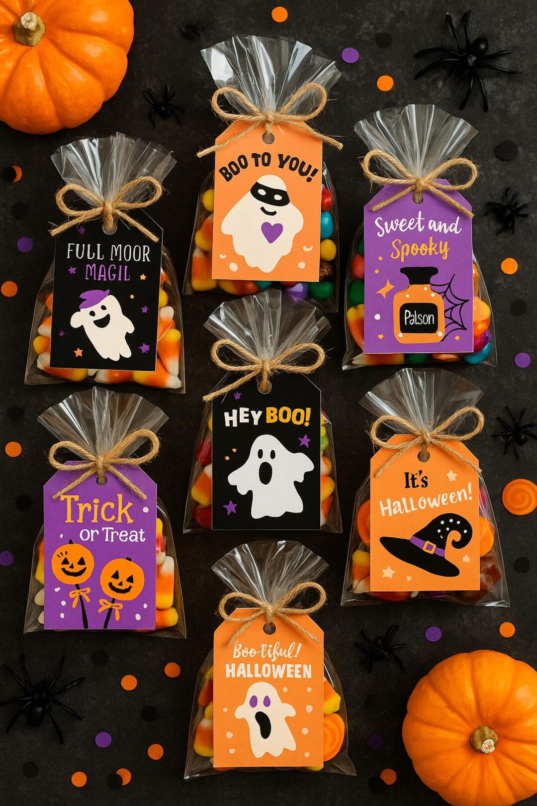 Halloween Gift Tags | 9 Printable Favor Tags | Trick or Treat Bag ...