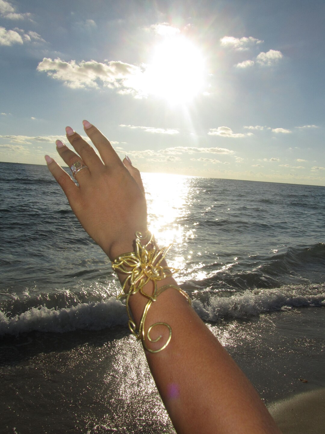 Handmade Flower Arm Cuff - Etsy